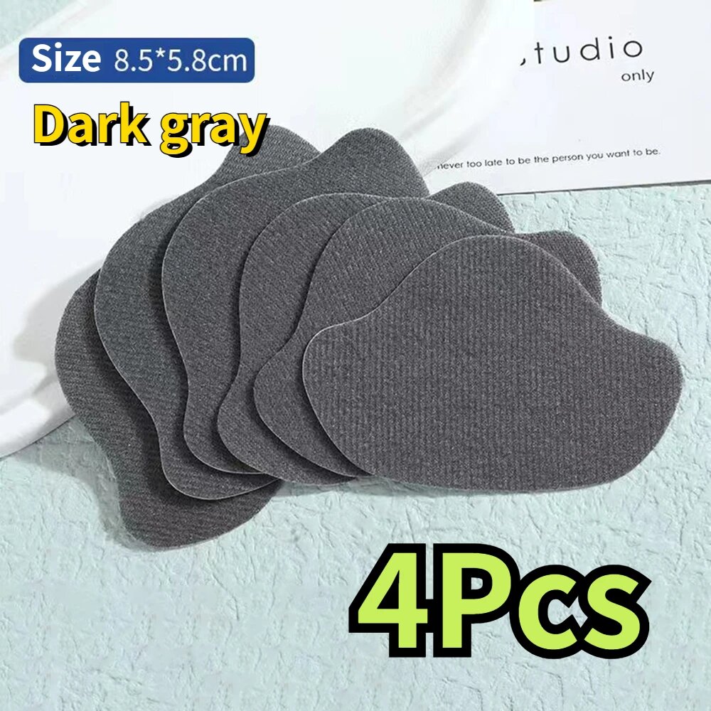 4 шт, заплатки для обуви, защита пятки, Dark gray, 8.5*5.8 см