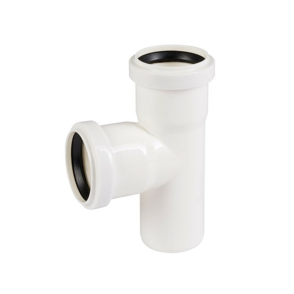 Тройник Ostendorf HTEA d50 мм 87° пластиковый белый для внутренней канализации