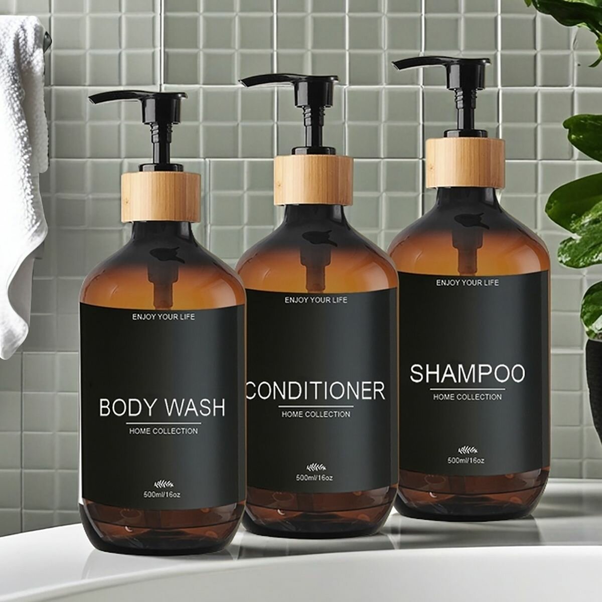 Дозатор для шампуня и кондиционера, жидкого мыла, геля для душа