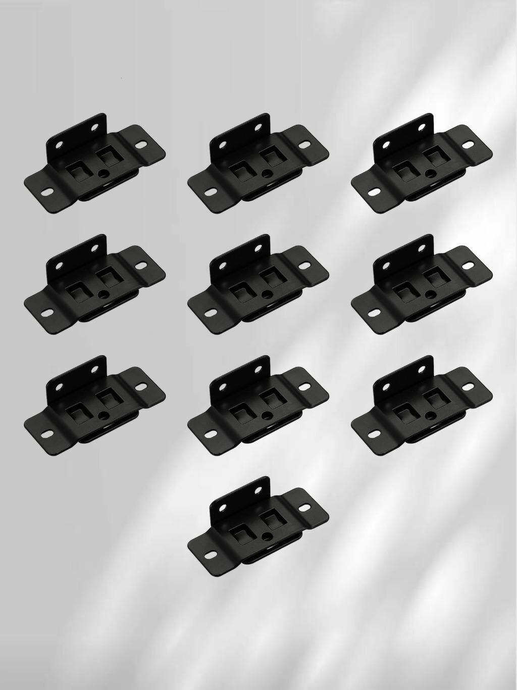 Уголки стальные L-образные, 10 шт, Черный