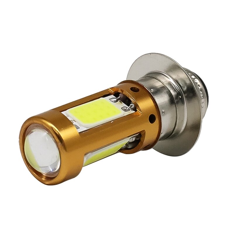 LED лампа H6M (P15D) 12–30 В для мотоцикла, скутера и мопеда — 10 Вт, 1500 Лм, для передней фары (дальний/ближний)