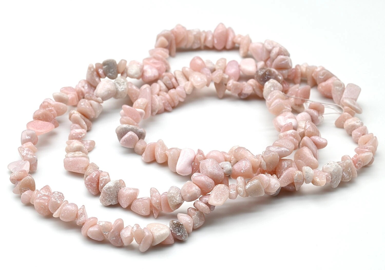 Бусы крошка 80-85см из опала розового .