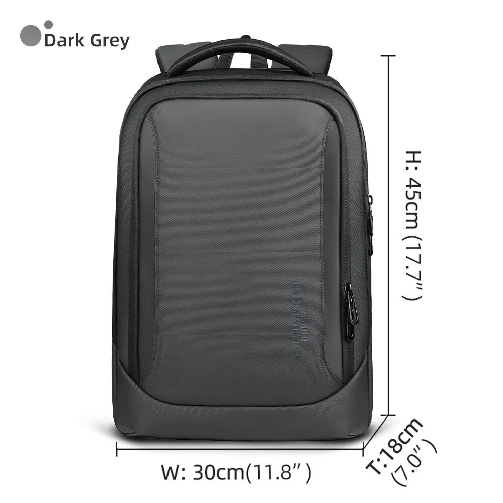 Мужской рюкзак Dark Grey 45x30x18 см с USB