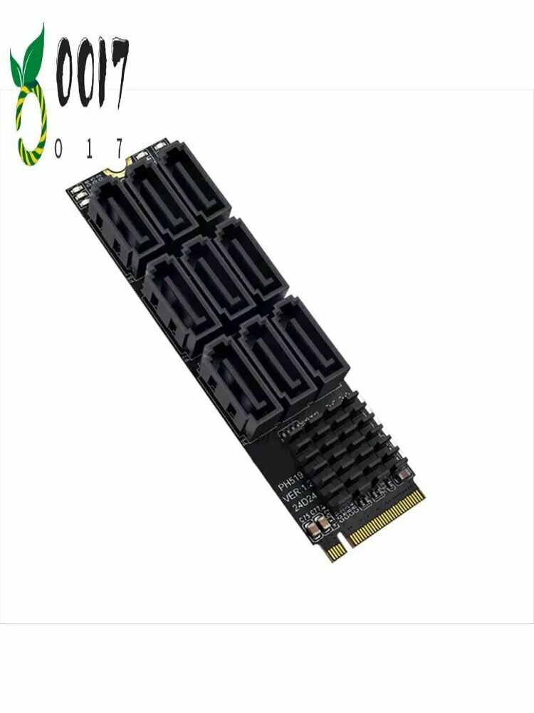 (E R O X) M.2 M KEY NVMe - 9 Портов SATA Карта-Конвертер 3.0 Адаптер Расширения
