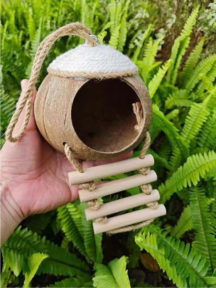 Клетка для птиц, Подвесной птичий домик с лестницей, гнездо для разведения попугаев