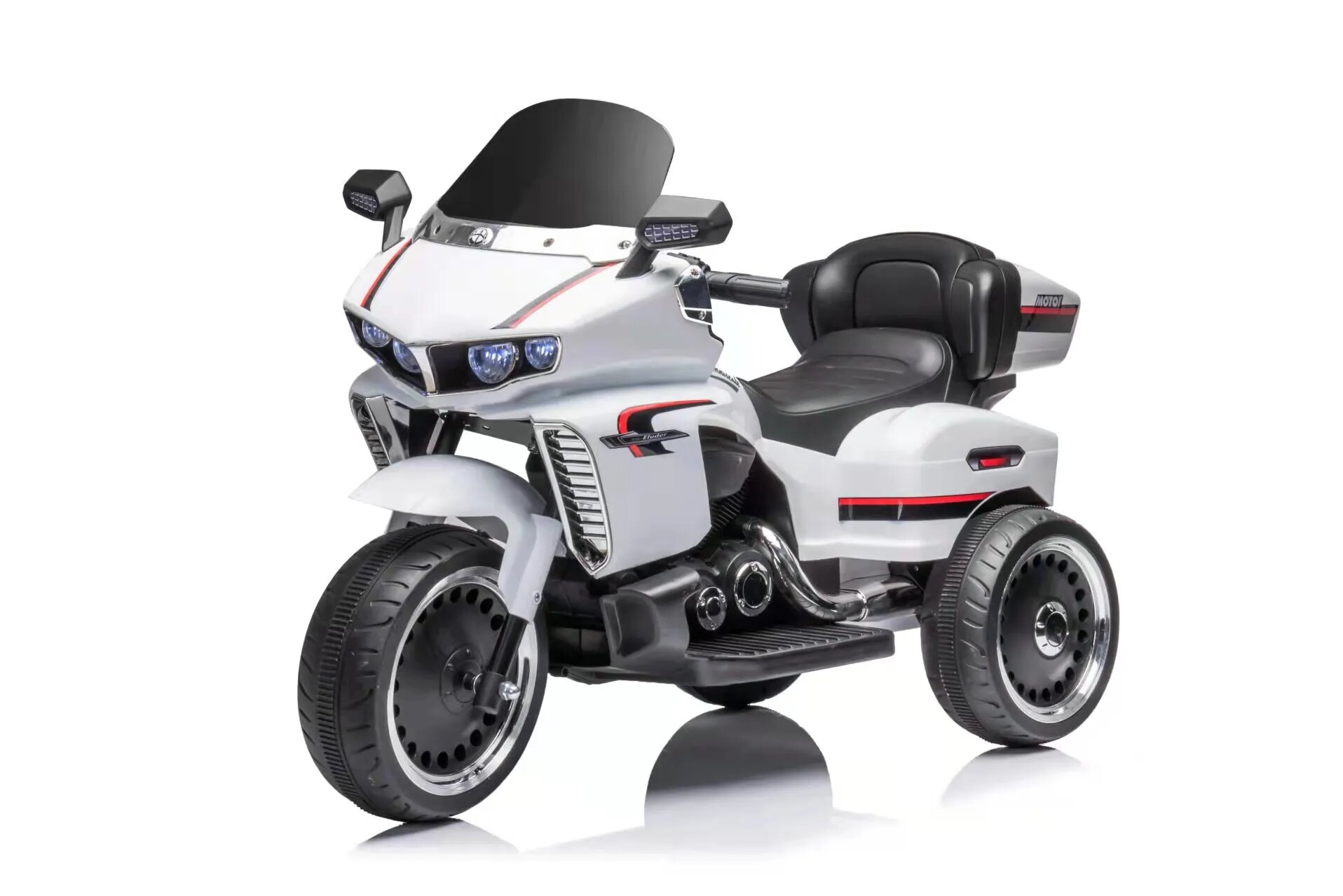 Электромотоцикл Toyland Трицикл, для детей от 3 до 7 лет, 3 скорости, белый