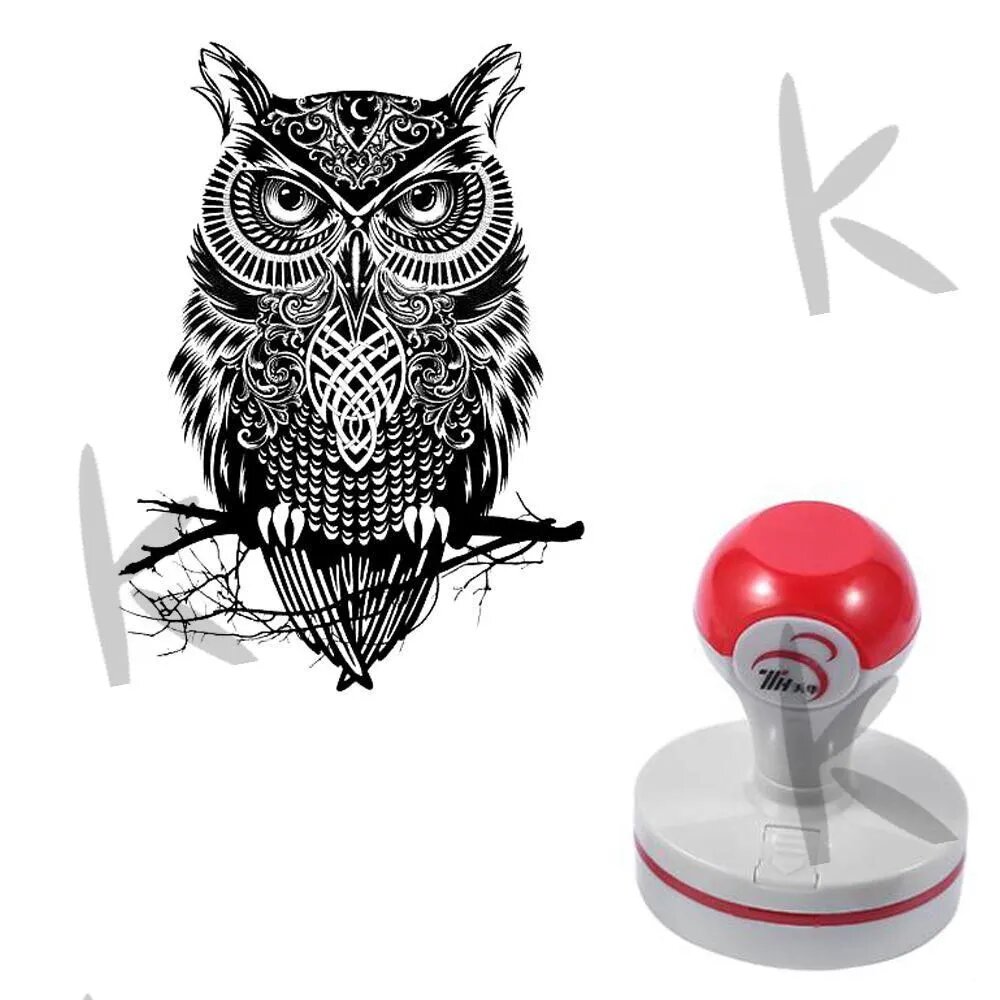 Штамп круглый автоматический для документов, размер оттиска 40х40 мм, красная краска