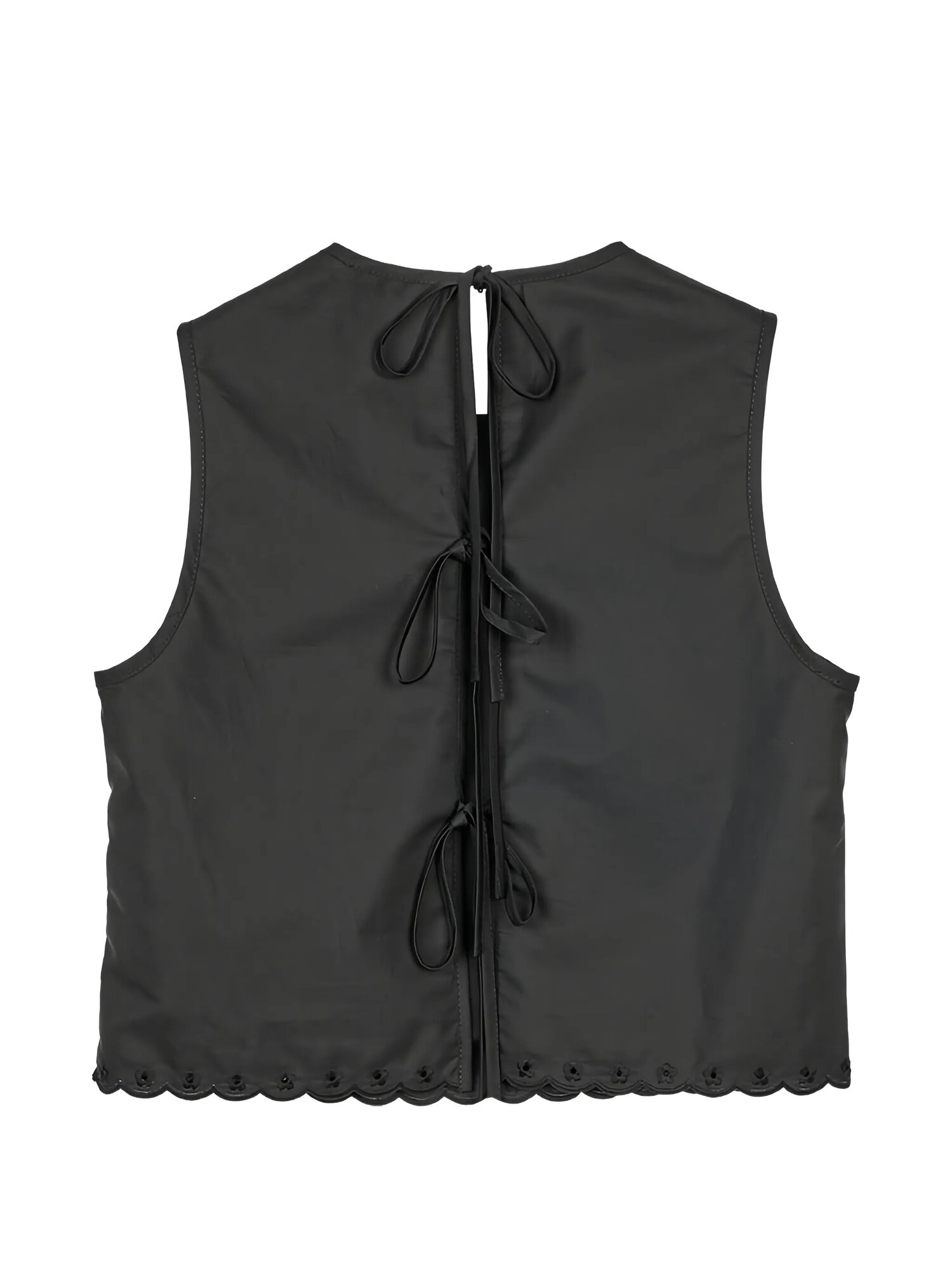 Топ Cecilie Bahnsen CBdeeba broderie anglaise top, размер 6, черный — фото 1