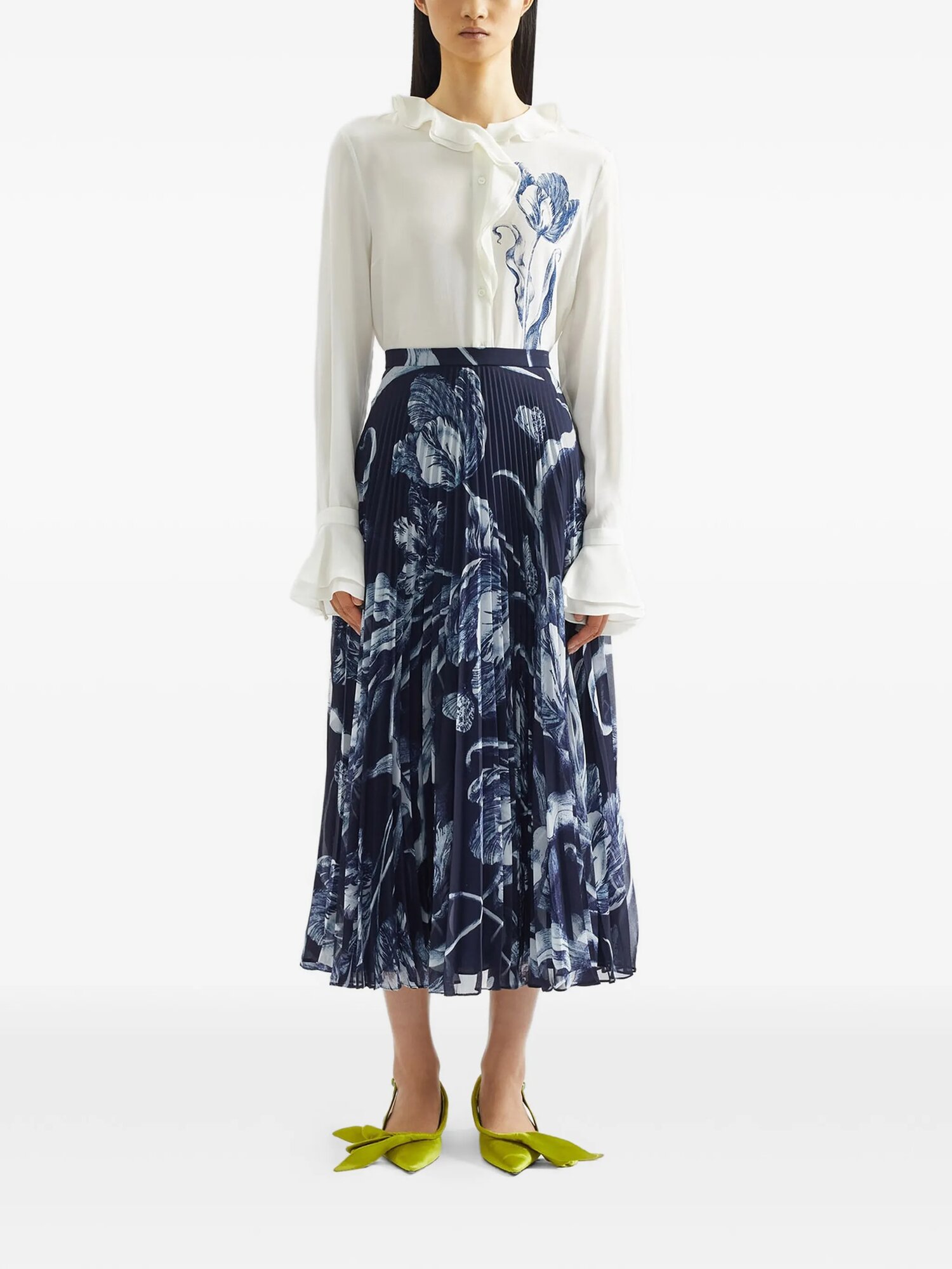 Рубашка Erdem Ruffled floral shirt, размер 14 — фото 1
