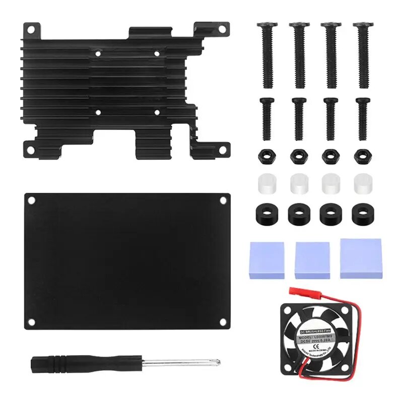 Корпус для Orange Pi 3 LTS из алюминия с вентилятором