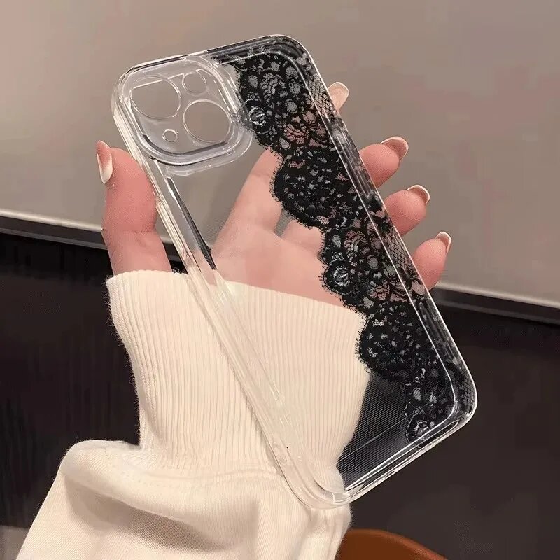 Чехол Samsung A54 5G с кружевом, черный
