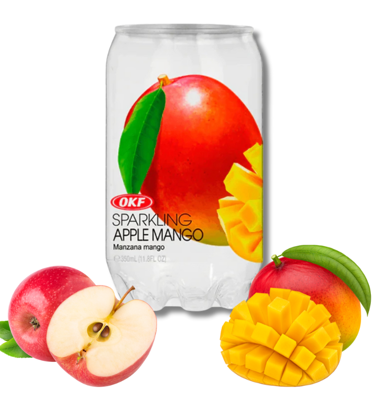 Газированный напиток OKF Sparkling Apple Mango (ОКФ Спарклинг-Яблоко/Манго), 1 шт х 350 мл.