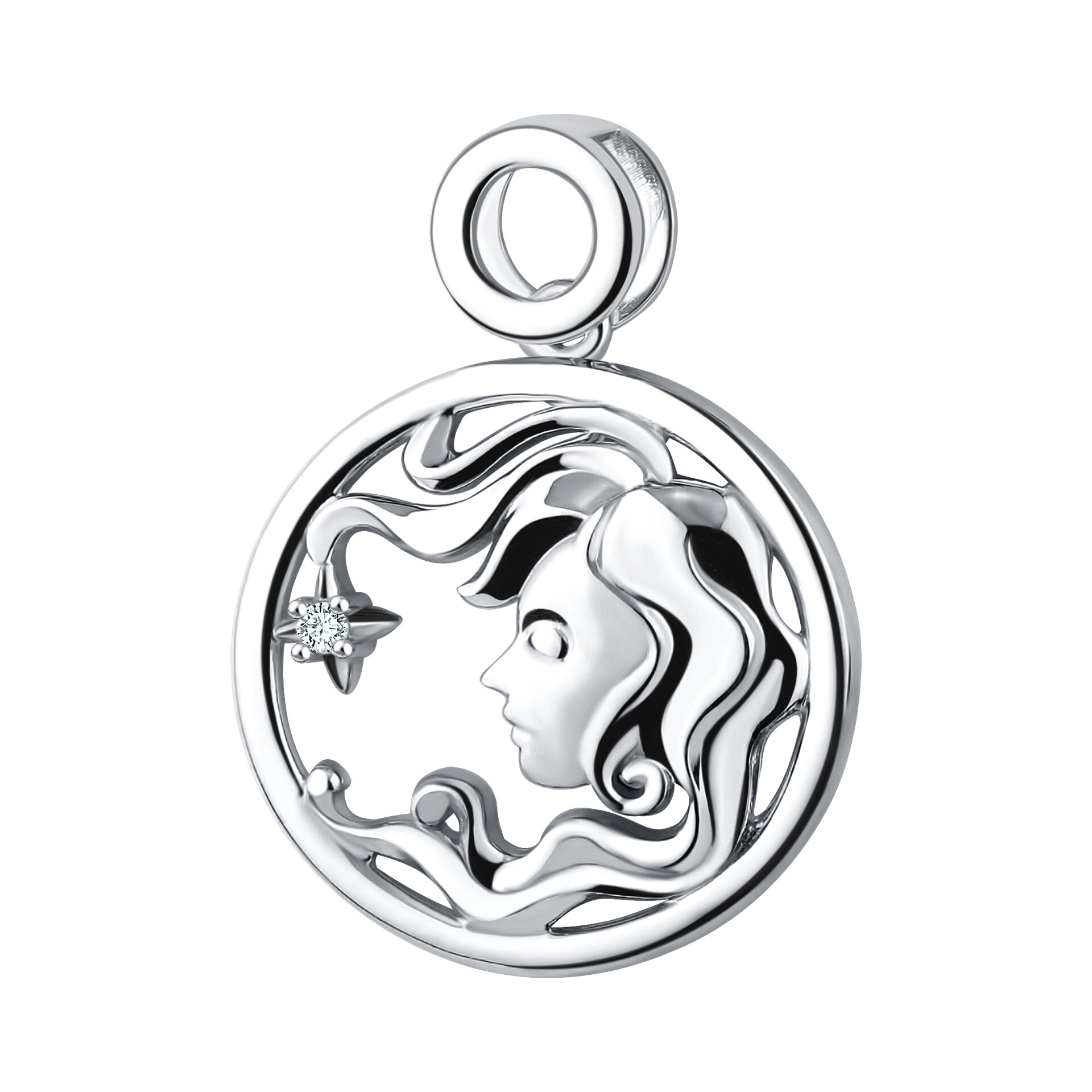Подвеска Яхонт, серебро, 925 проба, фианит