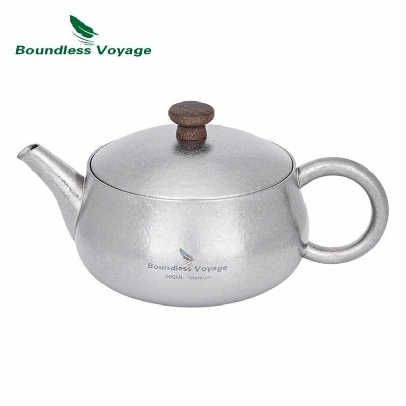 Boundless Voyage Ti3106D 260 мл Титановый чайник Легкая портативная посуда для путешествий