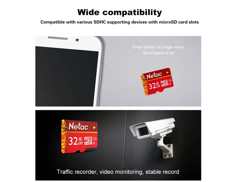 Карточка памяти TF (Secure Digital Memory) U1 C10 для автомобильных registrоров, камер видеонаблюдения, мобильных телефонов 32GB