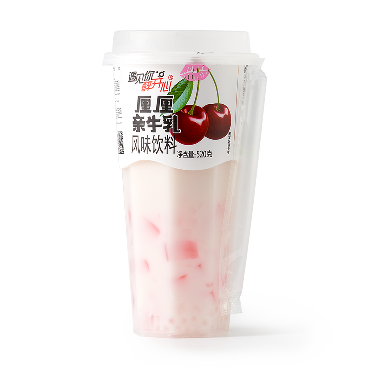 Молочный напиток Yujianni, со вкусом вишни, 520 мл, в пластиковом стакане