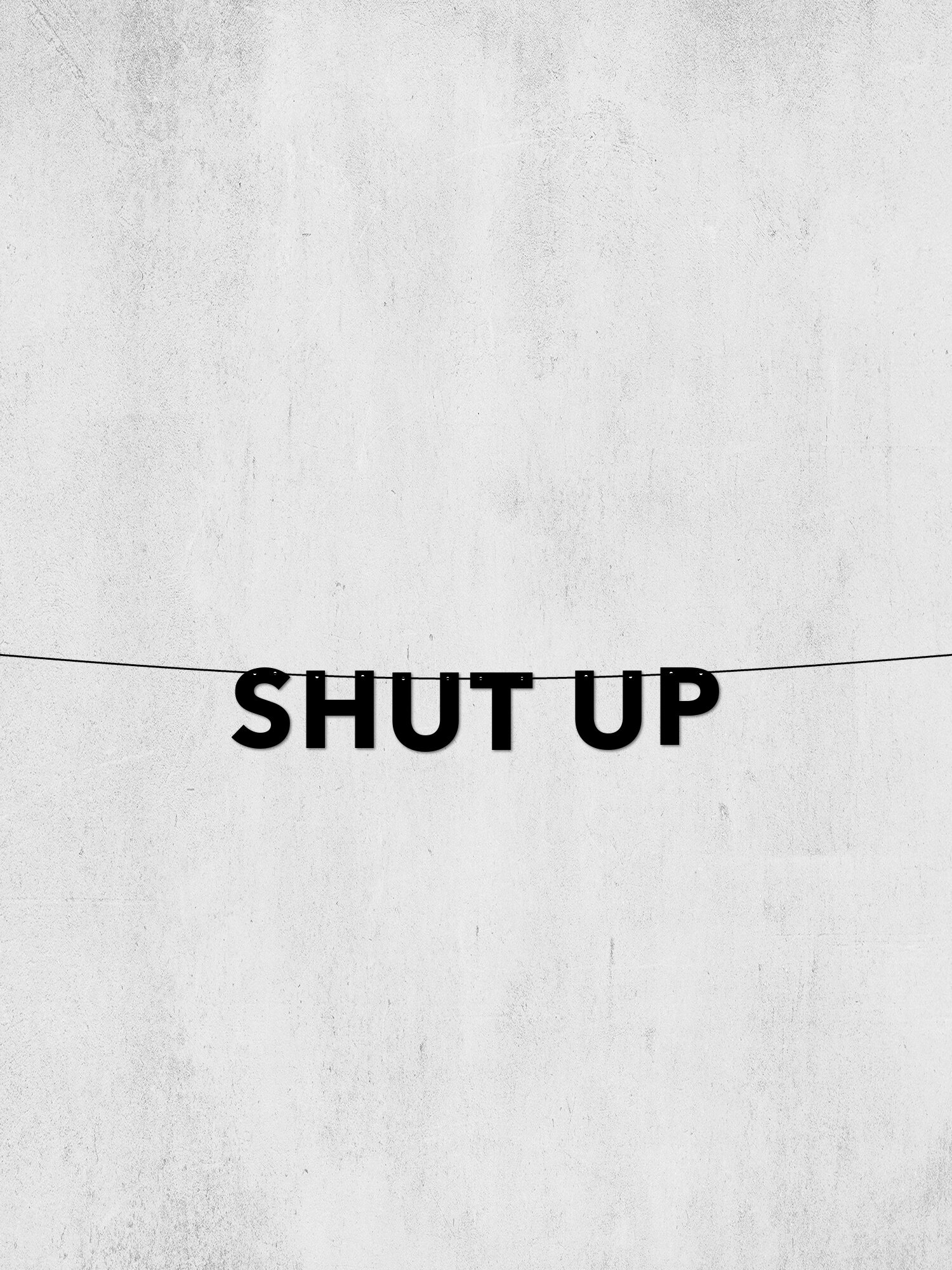 Гирлянда Shut Up - Долговечная Растяжка из Букв для Интерьера и Праздников, 10 см, Лёгкое Крепление