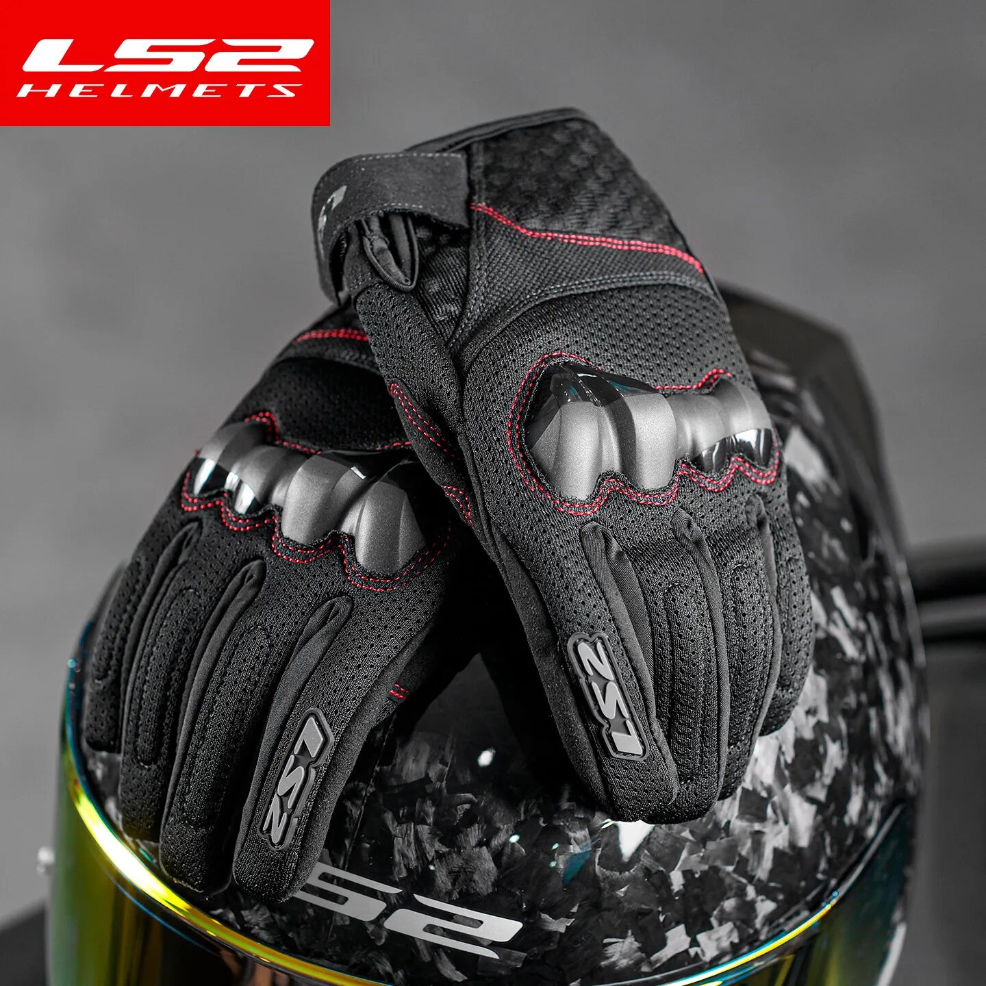 Мотоциклетные перчатки LS2 MG040 для мужчин, дышащие, сетчатые, для путешествий на мотоцикле, L