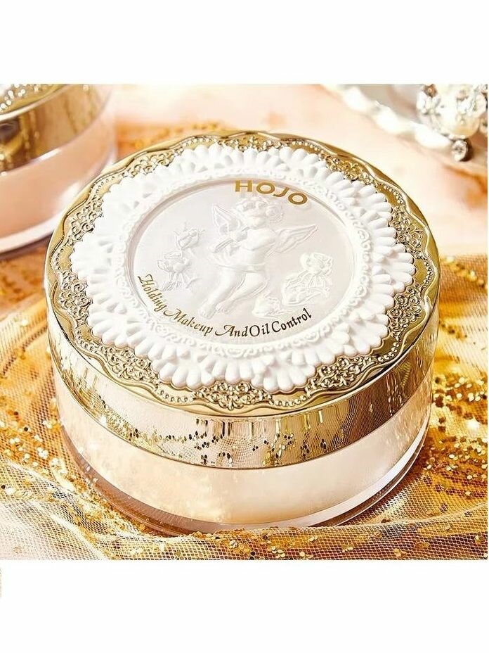 Пудра для лица HOJO рассыпчатая матирующая минеральная 24 г, тон 01 белый