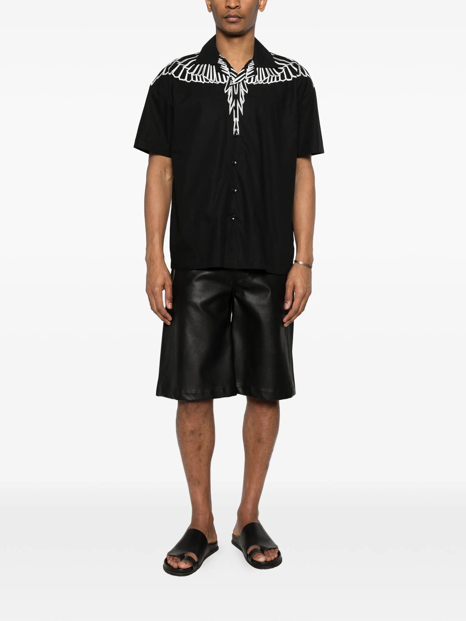 Рубашка MARCELO BURLON, размер M, черный — фото 1