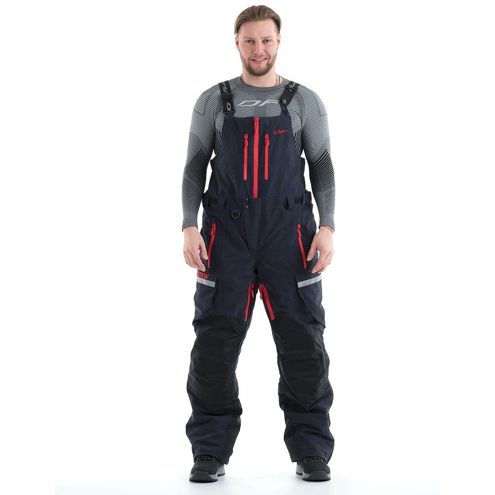 Штаны снегоходные Dragonfly EXPEDITION-pants Ink-Red. XL. Синий-красный