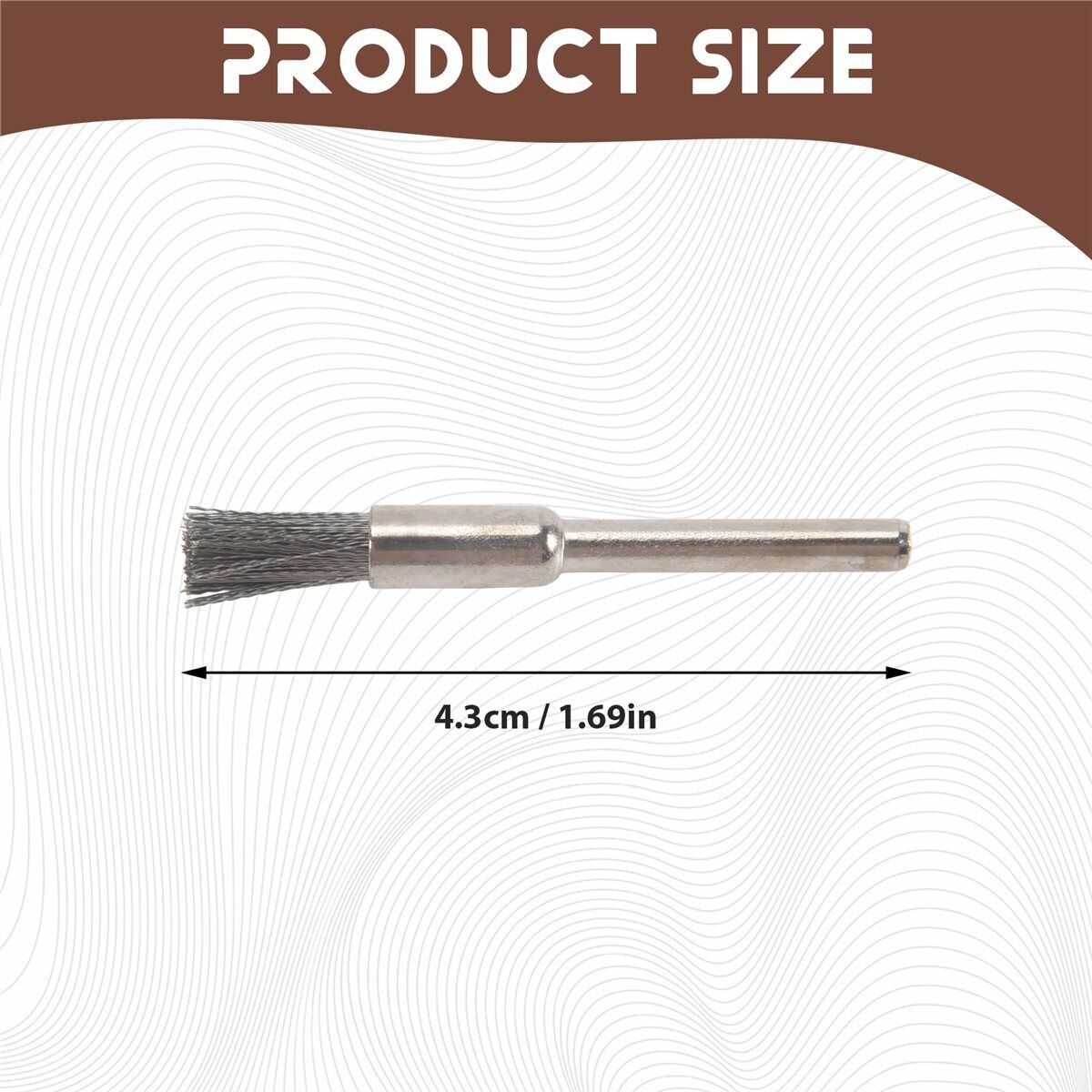 10 шт. проволочных щеток из нержавеющей стали 1/4 дюйма (6 мм) #532 для насадки на электрическую фрезерную машину Dremel (серебристый)