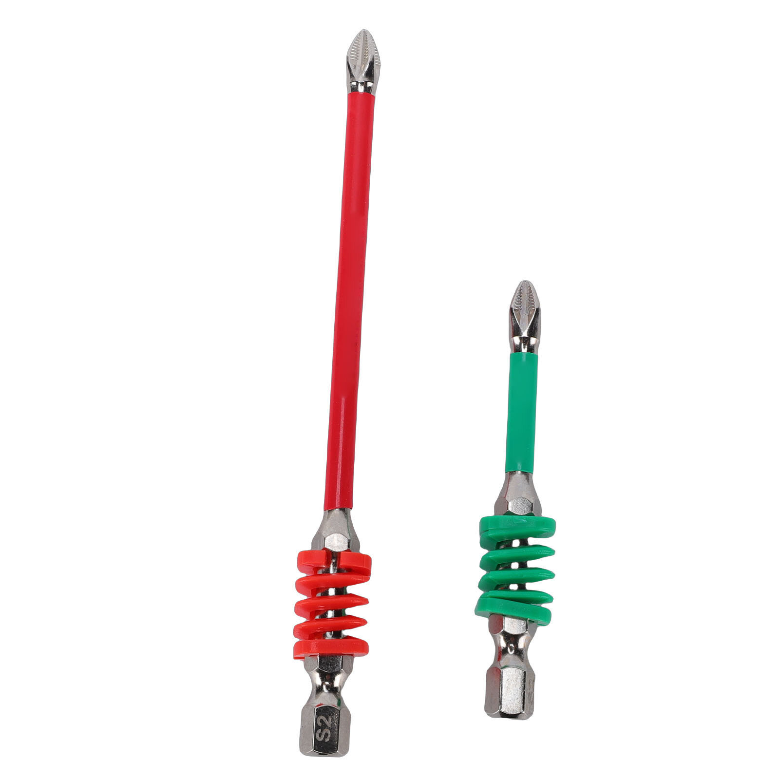2 шт. подпружиненные отвертки с шестигранным хвостовиком 1/4 дюйма, крестообразные биты для электрических отверток и ручных инструментов, 65 мм - 110 мм