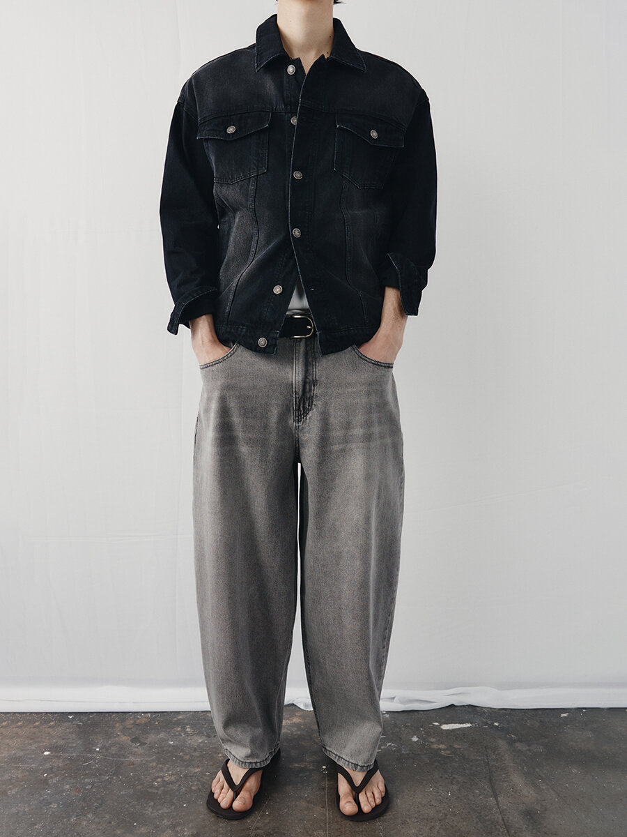 Джинсы багги багги со средней посадкой 