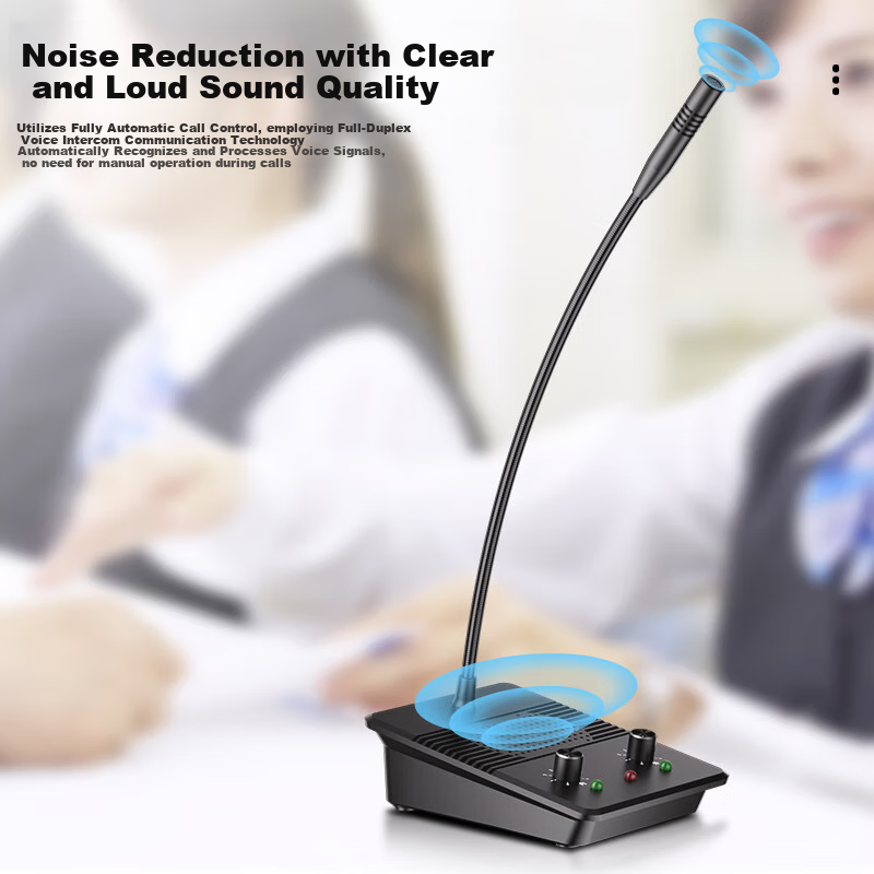 NINTAUS FLCK-750 Двусторонняя переговорная система с микрофоном и усилителем для банковских стойек, больниц, вокзалов и