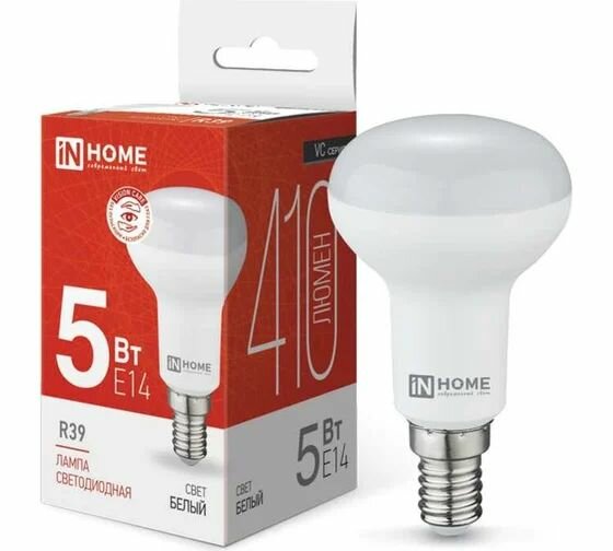 Светодиодная лампа IN HOME LED-R39-VC 5Вт 230В Е14 4000К 410Лм