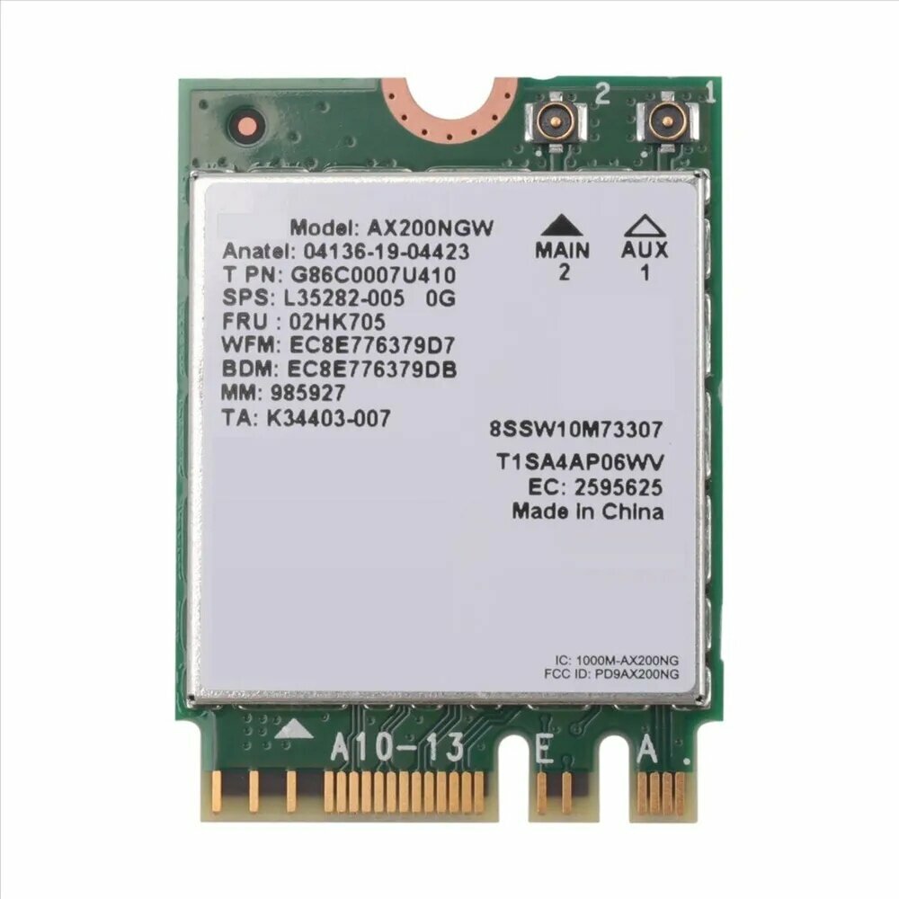 AX200 AX200NGW Сетевая карта M.2 NGFF WiFi Карта Bluetooth 5.0 6 2.4G/5G 802.11Ac/Ax беспроводного адаптера
