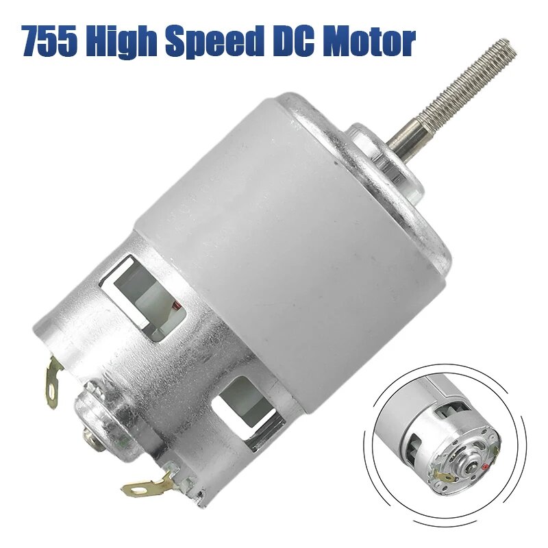 Запасные части для электроинструмента: двигатель 755 DC 21V для газонокосилки, литиевая батарея, мотор для триммера с длинным валом