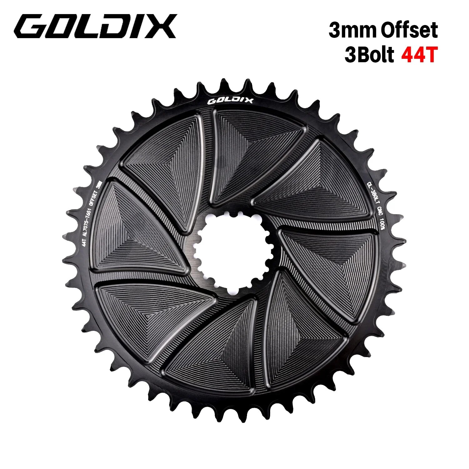 GOLDIX Звездочка 44T, 3Bolt, 3mm Offset