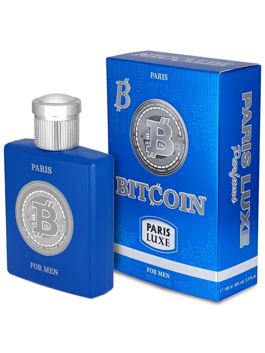 Туалетная вода мужская PARIS LINE Bitcoin B Intense Perfume синий men 100 мл