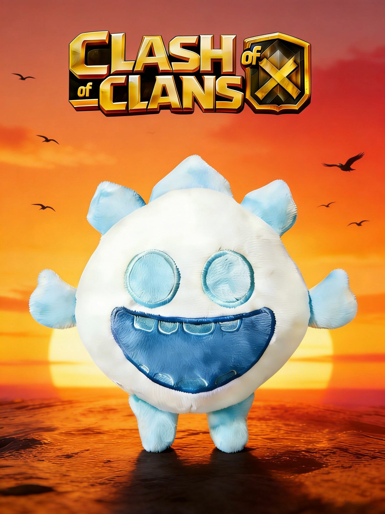 Мягкая игрушка Clash of Clans / Clash Royale: Ледяной дух (Ice Spirit), 9 см
