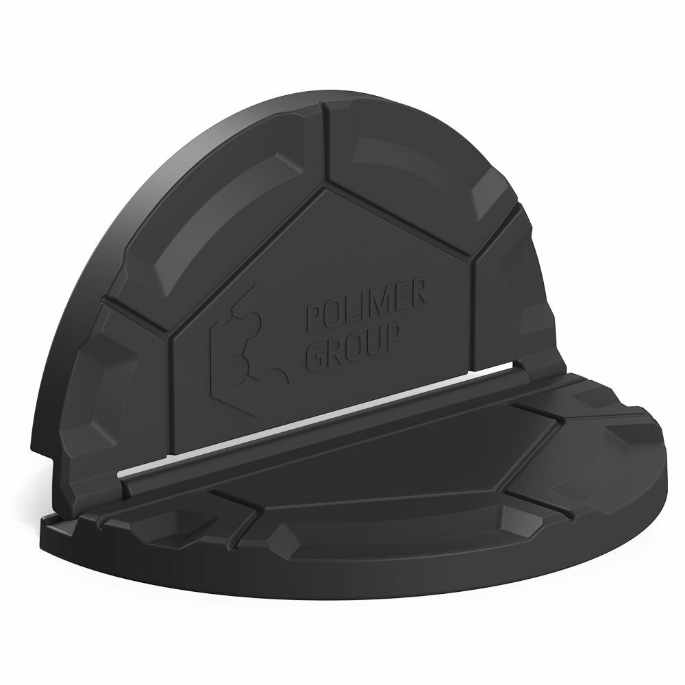 Крышка колодца Полимер-Групп роса, ПВХ, складная, черная, диаметр 125 см, высота 10 см