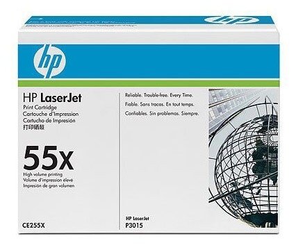 Тонер-картридж HP CE255X черный для LaserJet P3015/P3015d/P3015dn/P3015x 12500 стр.
