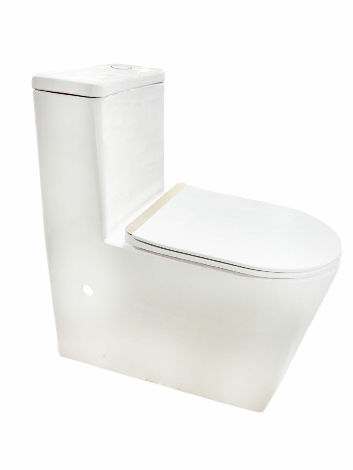 Моноблок напольный унитаз Joki Royal T GOLD JK86472105GOLD безободковый, торнадо, сиденье микролифт, цвет белый-золотой