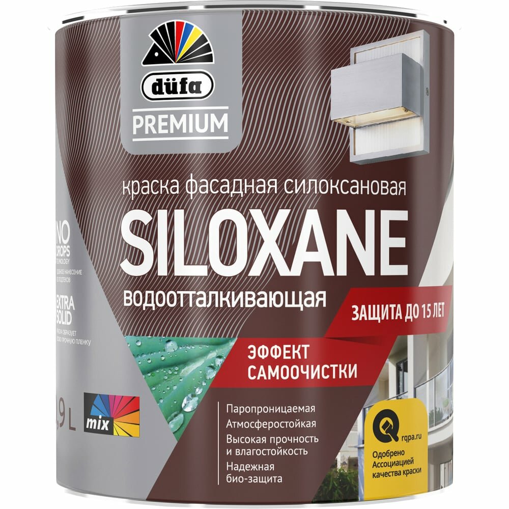 Вододисперсионная фасадная силоксановая краска Dufa Premium SILOXANE