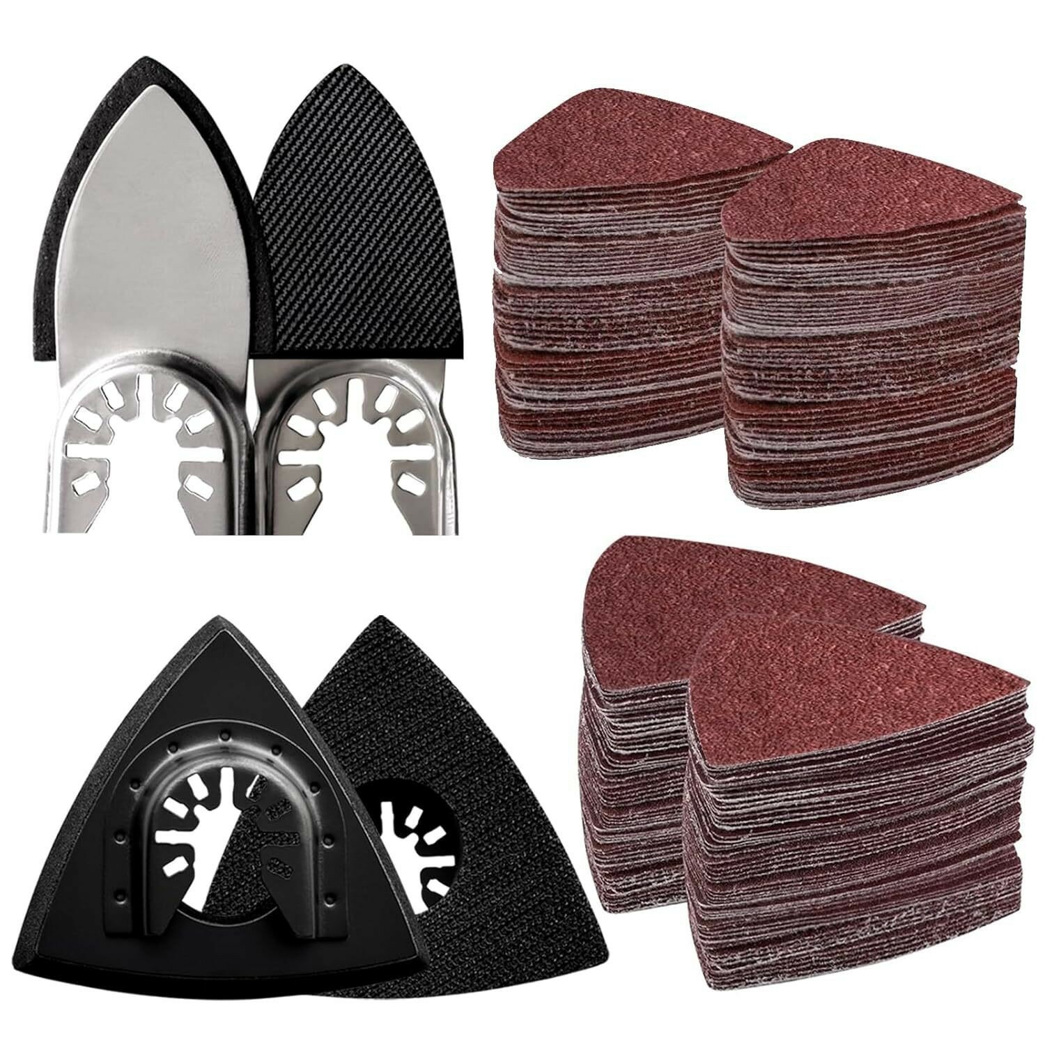 Набор из 156 многофункциональных аксессуаров для инструментов, треугольная шлифовальная бумага для полировки, многофункциональный аксессуар для осциллирующей пилы, универсальное быстросъемное крепление.