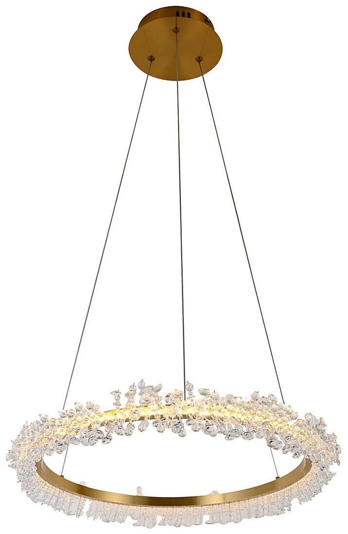 Подвесная люстра KINK Light Лаура 08242,36A, LED, 20Вт, кол-во ламп:1шт, Латунь