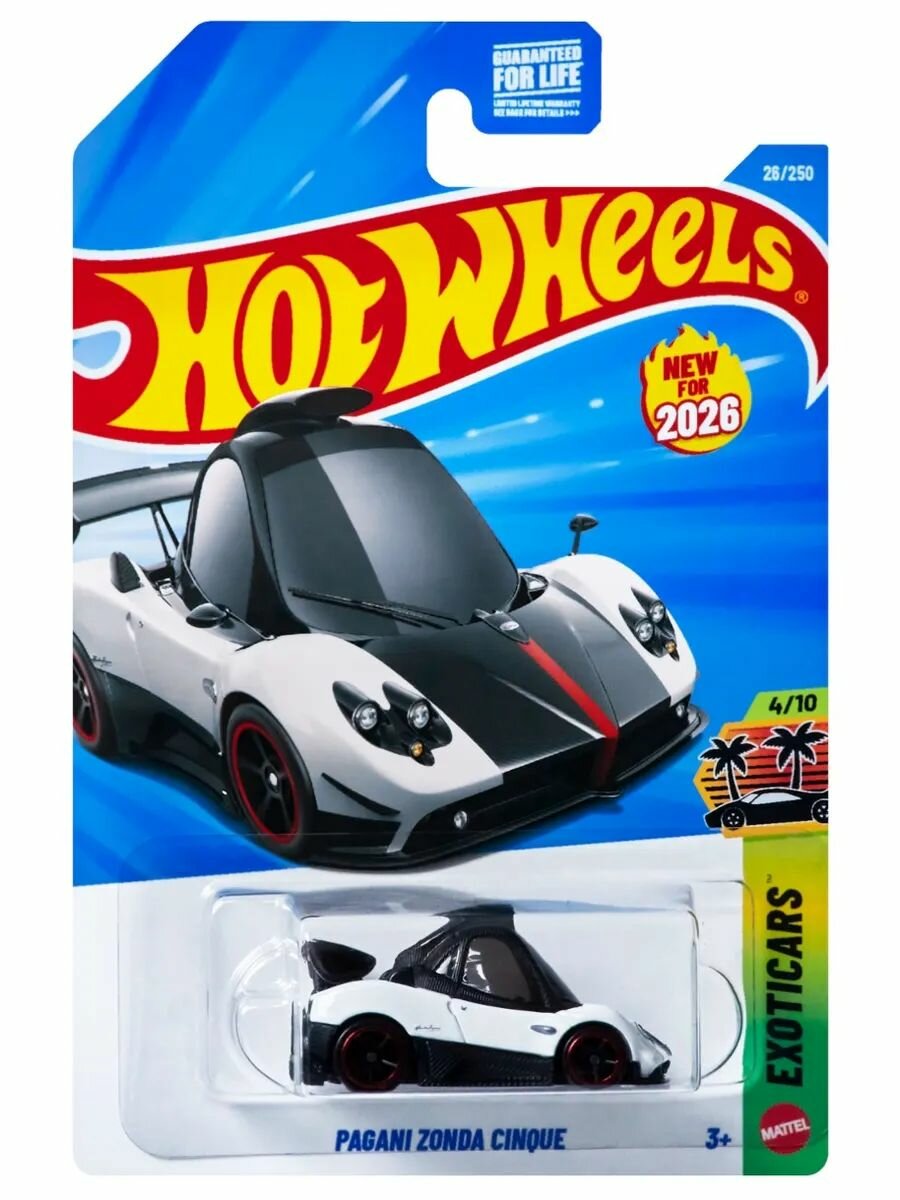 JJH34 Hot Wheels машинка металлическая игрушка коллекционная масштабная модель Pagani Zonda Cinque кейс 2026