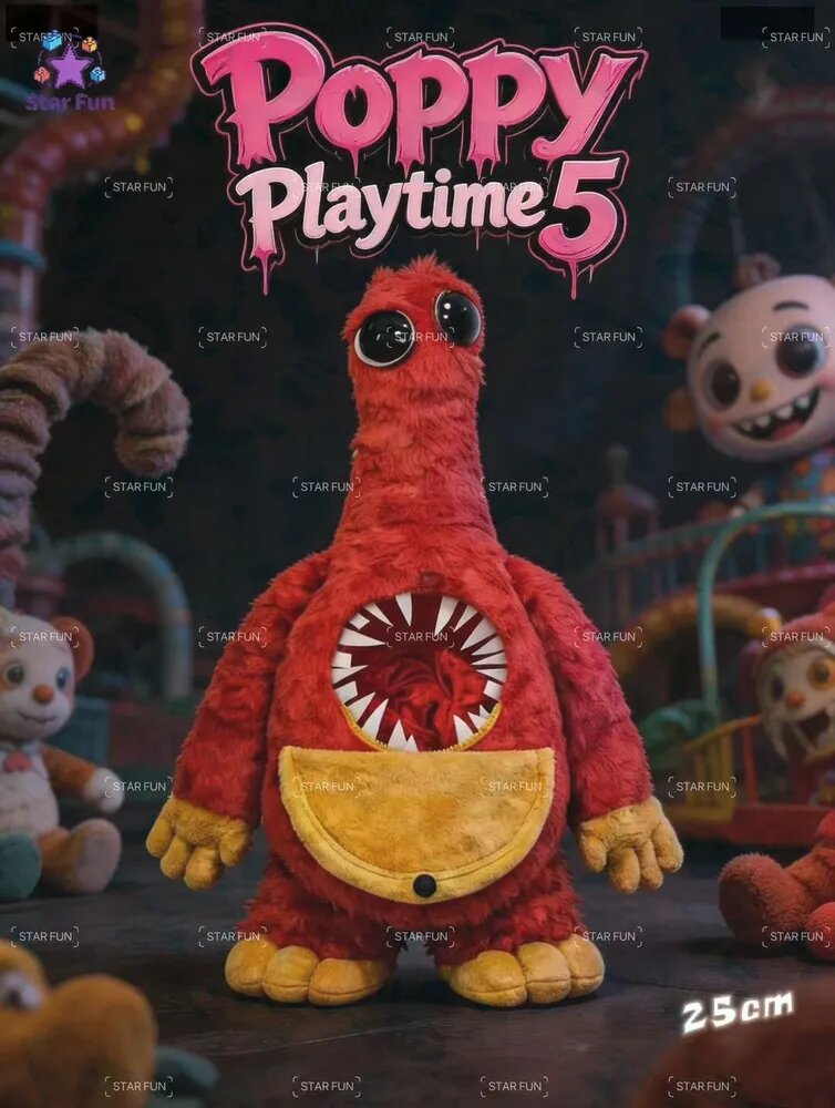 Мягкая Игрушка Poppy Playtime Chapter 5 Чам Чомпкинс (Chum Chompkins) 25cm
