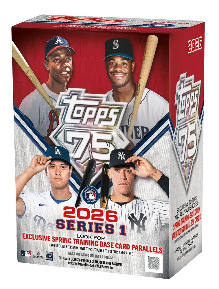 2026 Topps Series 1 Baseball - Value Box Бейсбольная карточка коллекционная с Spring Training Base Card Variations