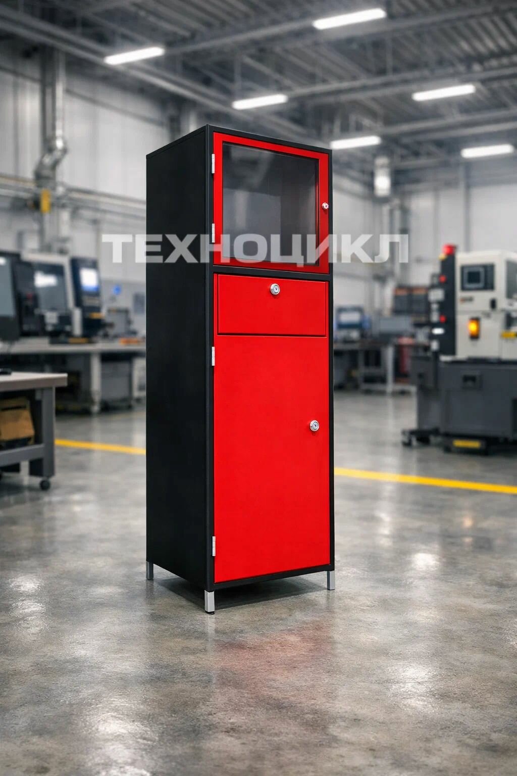 Шкаф металлический компьютерный ШКМ-03 1650х600х600 мм техноцикл