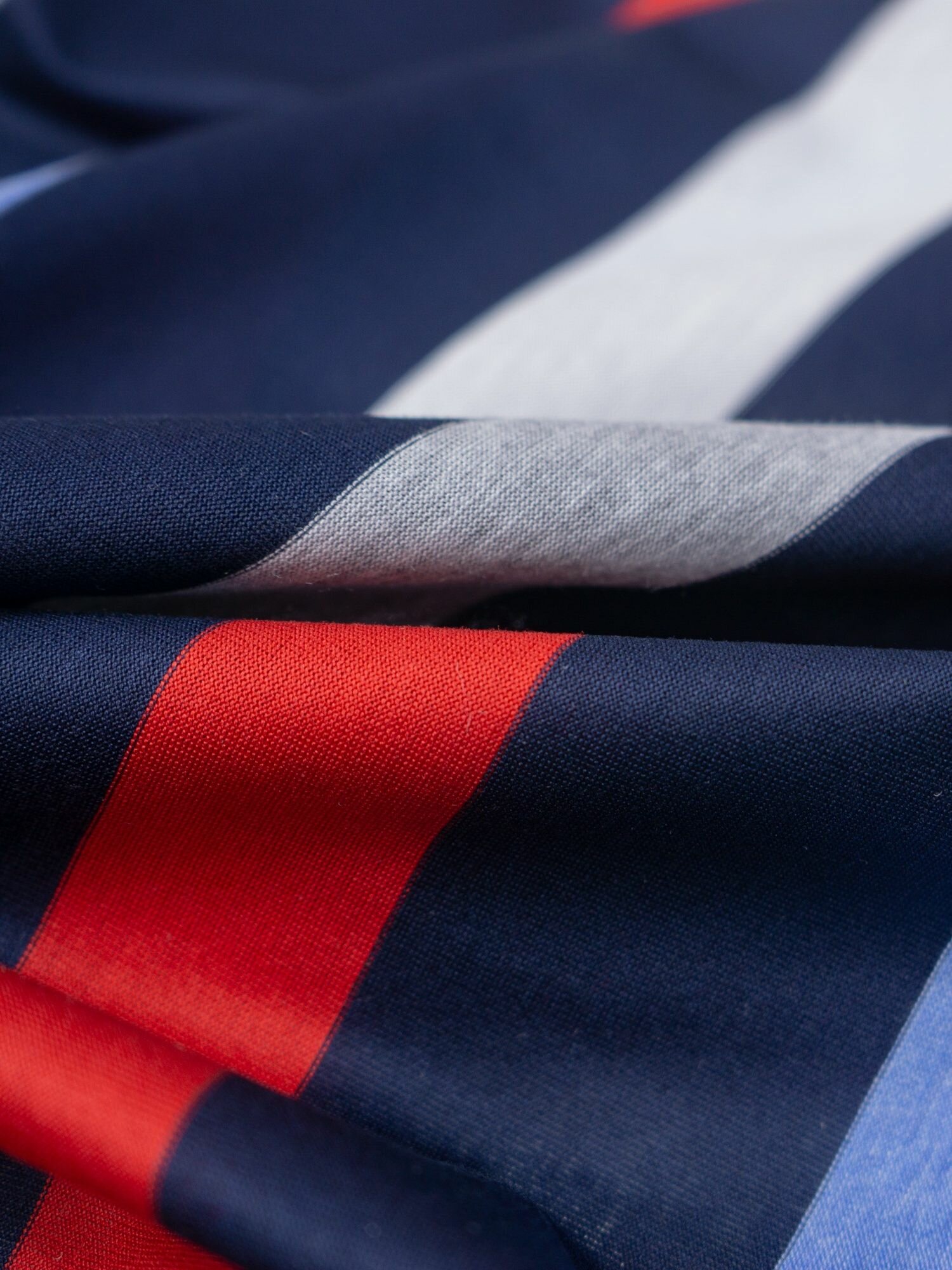 Ткань Кулирка в синяя в полоску цветную 1.45м