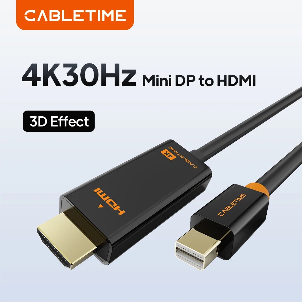 CABLETIME HDMI кабель, черный, 4K 30Hz, 1.8 м — фото 1