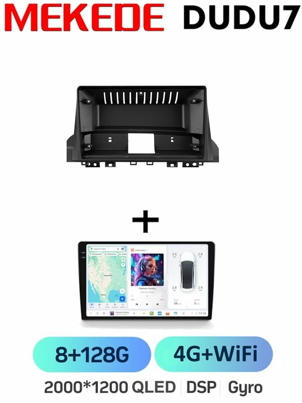 Магнитола 9" Mekede DUDU7 8/128 Gb для Moskvich 3 JAC JS4 iEVS4 Refine S4 0 Din 2018-2024 carpay Android