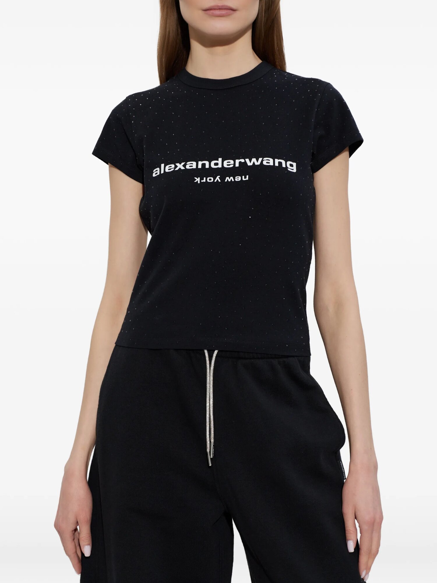 Футболка Alexander Wang, размер M, black/black — фото 1