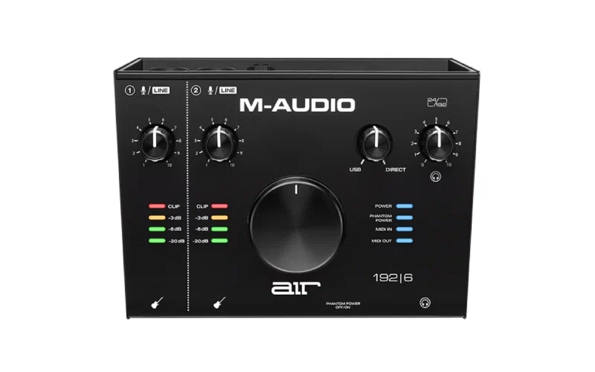 Интерфейс M-Audio "AIR192X6", USB, 2 микрофона, XLR, 2 входа jack 6,3 мм
